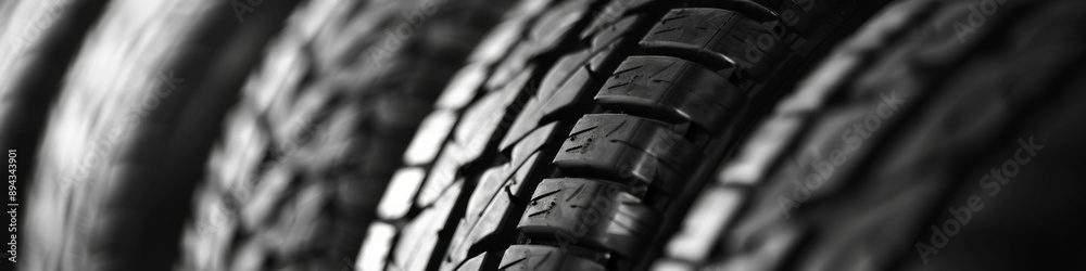 Precision Engineering: Close-up of High-Performance Tire Treads ...