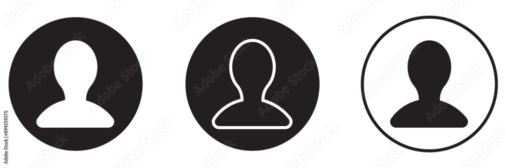 user icon silhouette collection Stock Vector | Adobe Stock