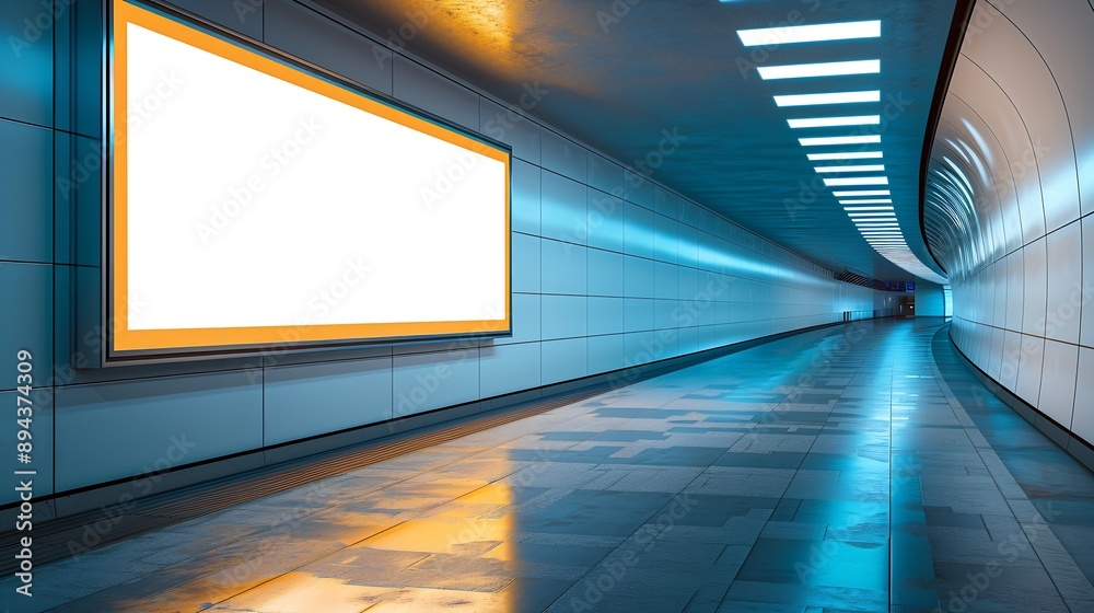 OOH Extrreme Horizontal blank advertising billboard poster template ...