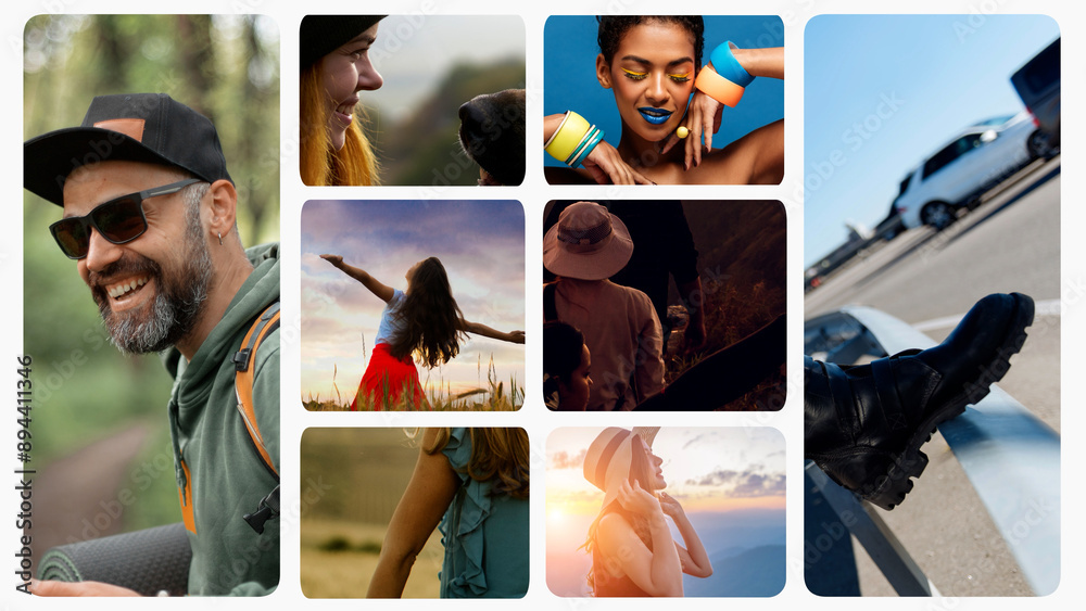 Split Screens 8 Frame Transitions Stock Template | Adobe Stock