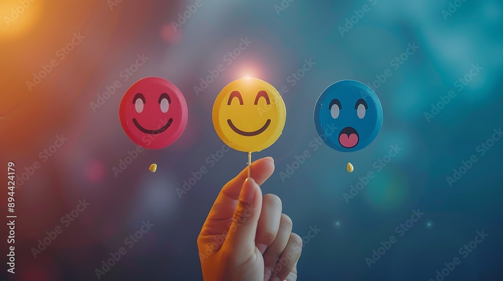 Emotional Feedback Chart Displaying User Reactions with Colorful Icons ...