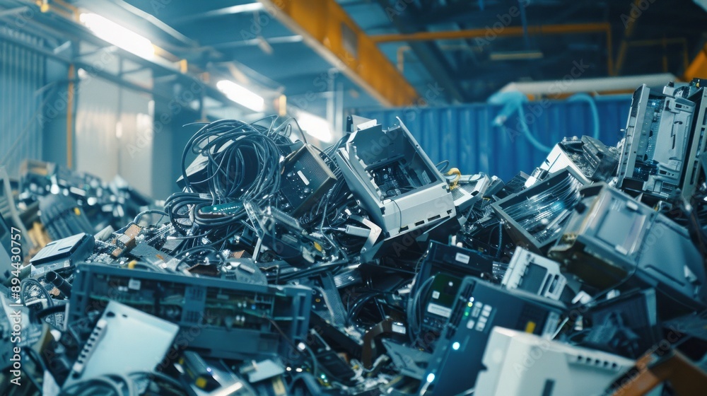 Sorting ewaste separating recyclables and removing hazardous materials ...