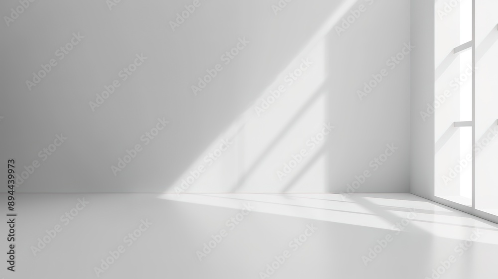 White studio background. Abstract empty room with soft light for ...