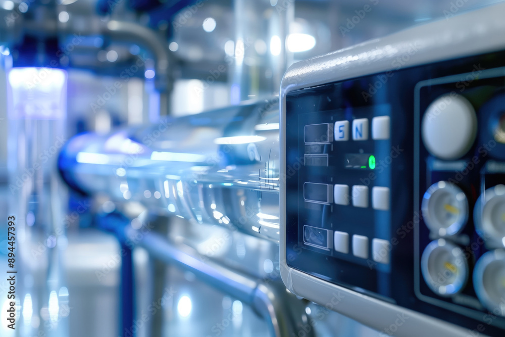 Industrial control panel and pipeline system in a modern manufacturing ...