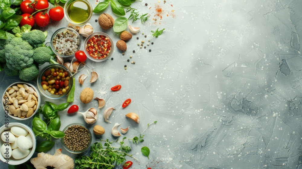 Background concept for World Food Safety Day with fresh and hygienic ...