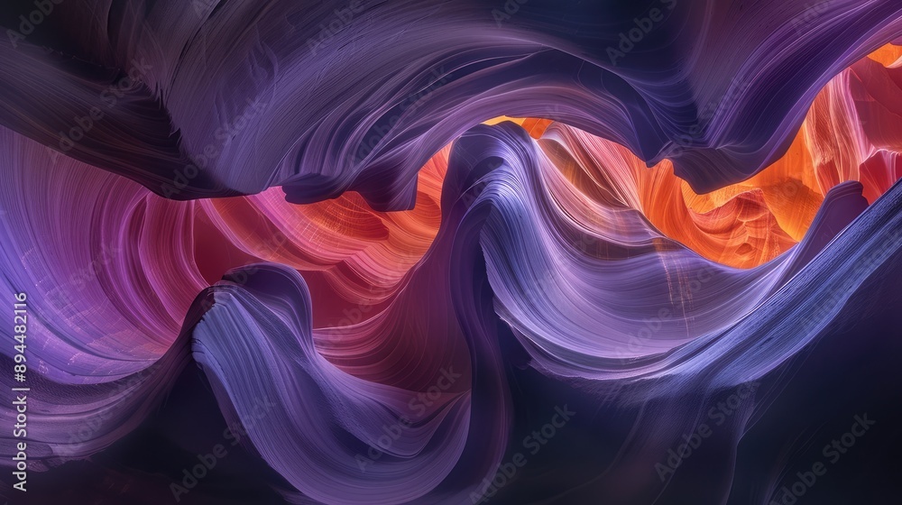 Inside the tight walls of Antelope Canyon in Navajo Park near Page ...
