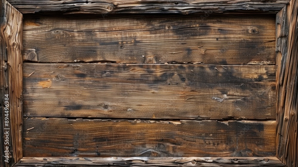 Aged barn wood backdrop with brown wooden frame Timber texture for ...