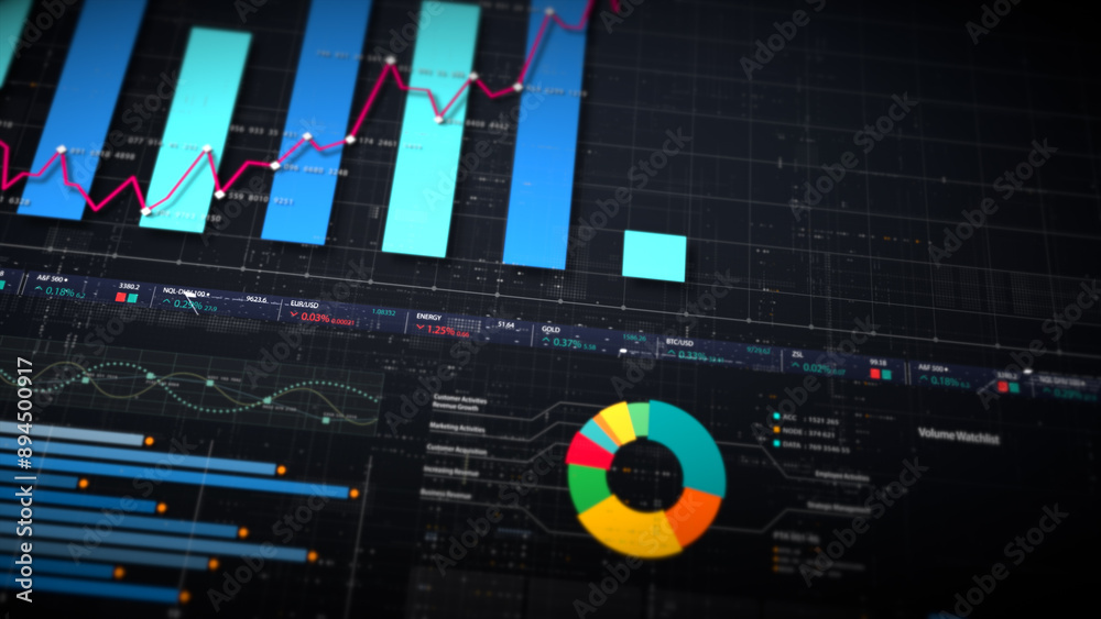 Dynamic data visuals for business info graphics, animated charts, and ...