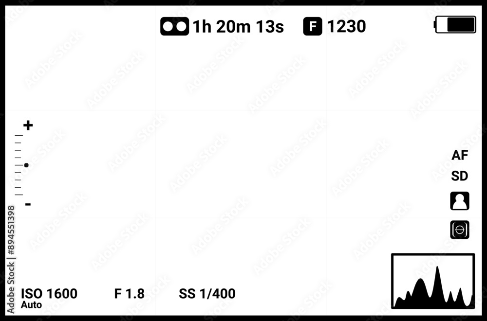 Camera viewfinder. Camera display. Photo frame vector design. Stock Vector | Adobe Stock