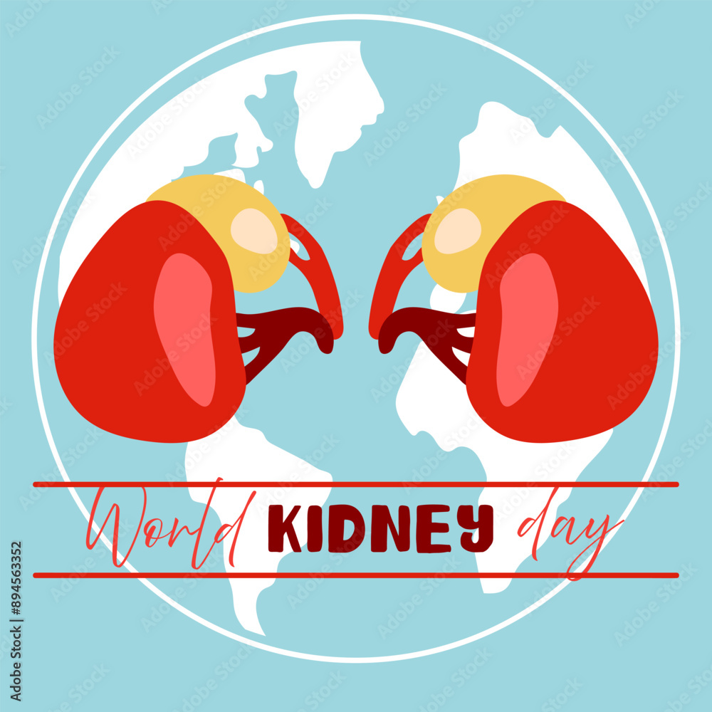 World Kidney Day banner, March 11, is used for vector design of ...