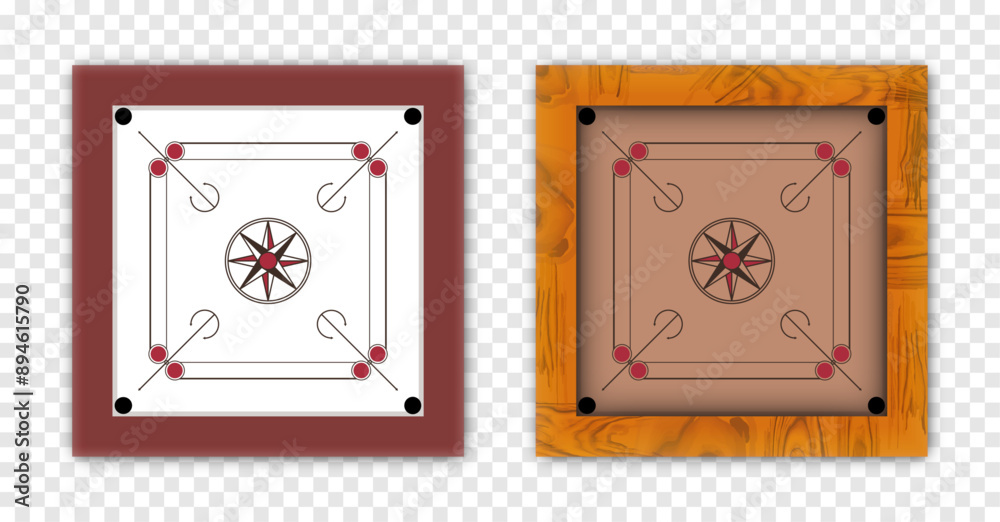 Carrom Board Designs - Carrom Table Icons. Can be For Ui, Game, Print ...