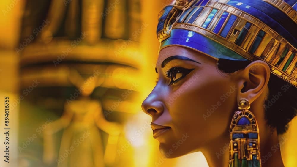 Portrait of a beautiful woman in traditional Egyptian clothing in an ...