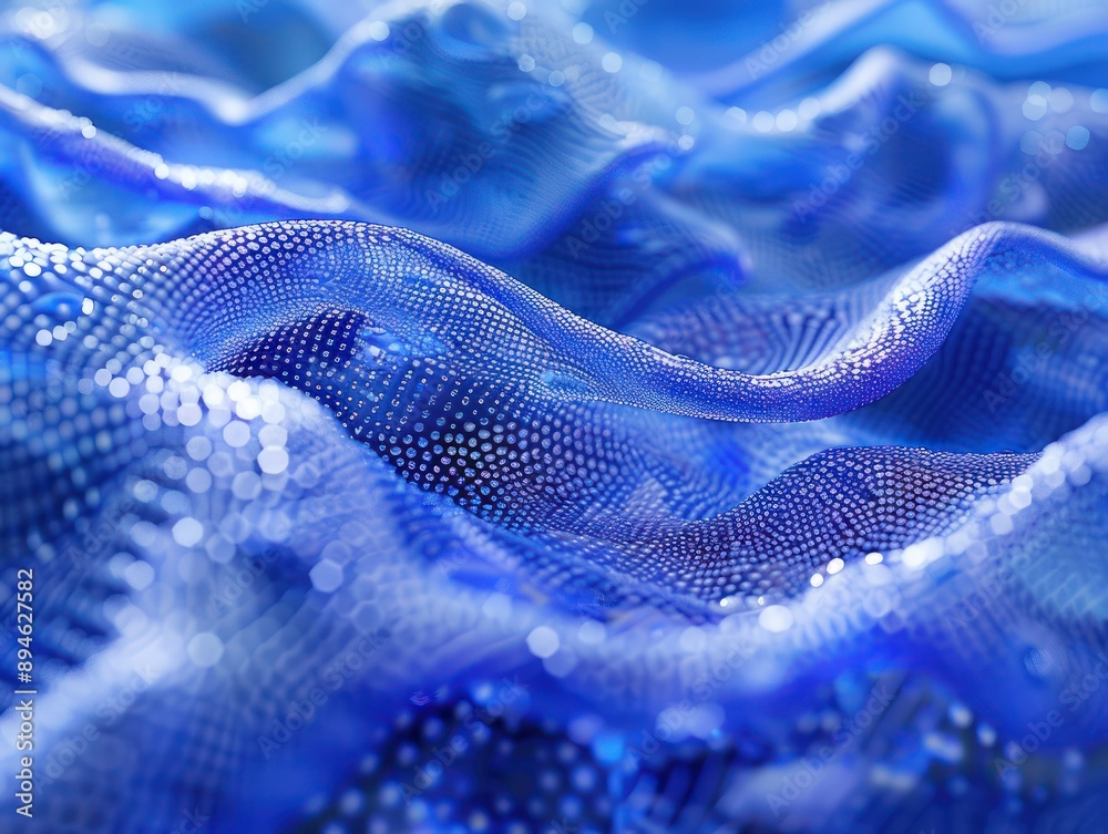 Abstract Azure Dye Configuration on a Textured Surface, Blue Color ...