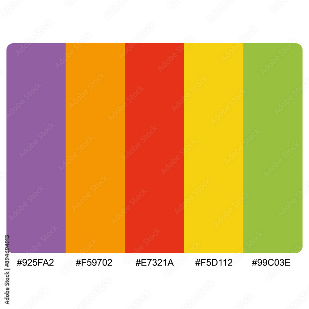 Vector Illustration With Palette Color Matching Palette Fashion Trend Color Guide Palette Rgb