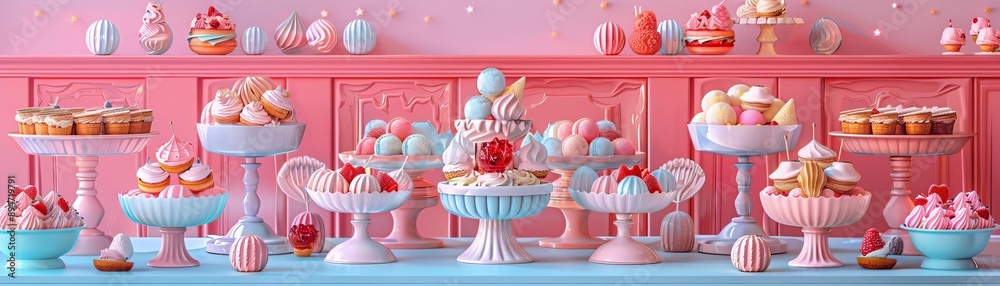 Ice cream sundae bar setup for parties and events, highlighting ...