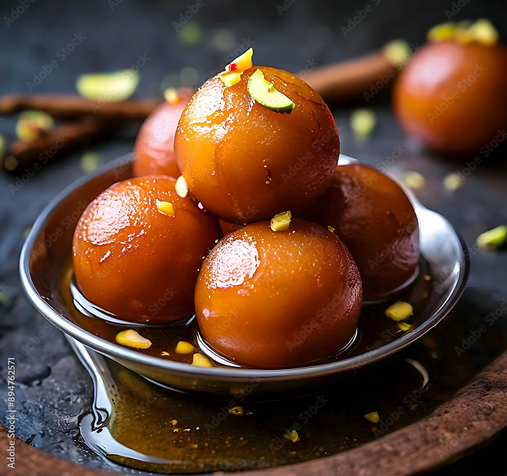 Tempting Indian Gulab jamun. Indian sweet Gulab Jamun. Gulab jamun ...