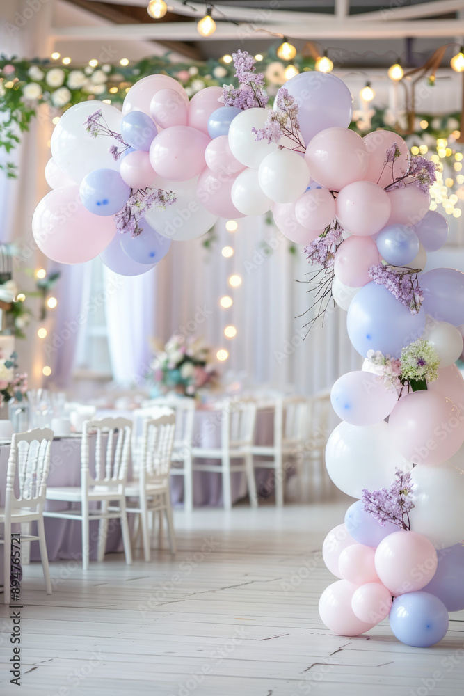 wedding balloon arch, Charming pink and lavender wedding balloon arch ...