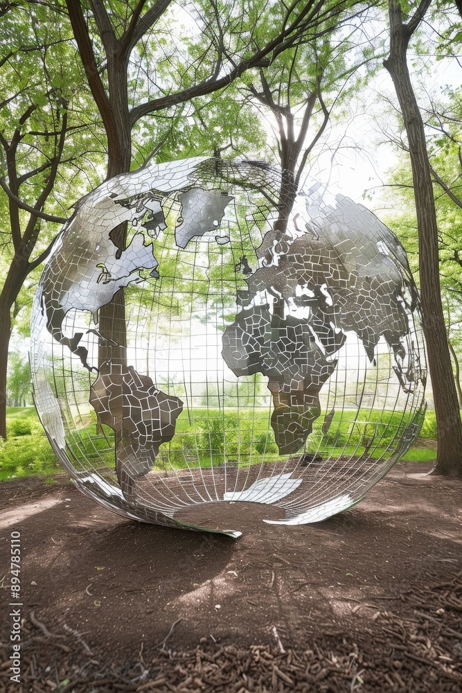 Imagine a 3D world map sculpture in a public park. How does this ...
