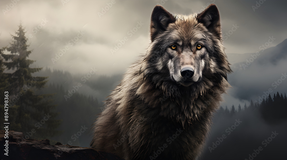 Dire Wolf - A Majestic Depiction of Extinct Canine Wilderness in ...