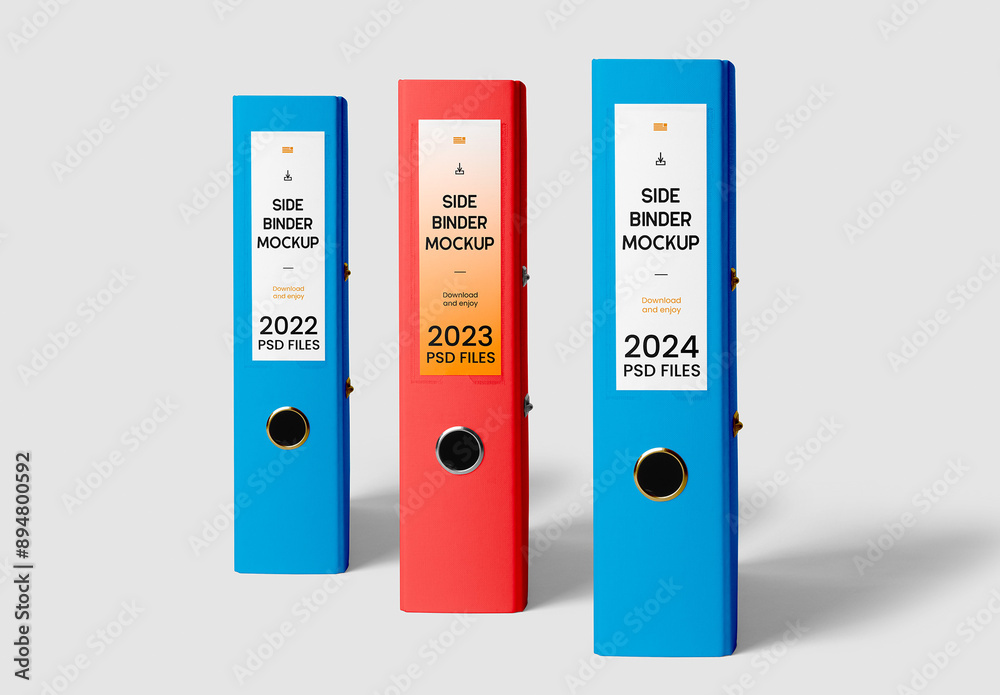 Triple Binder Mockups Stock Template | Adobe Stock