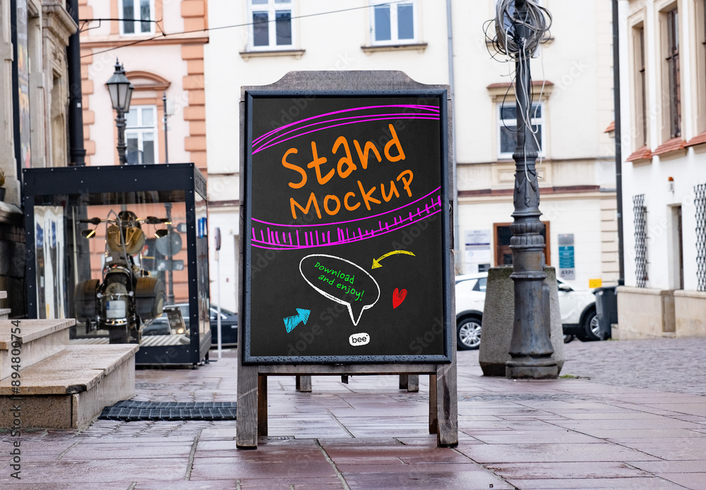 Street Stand Mockup Stock Template | Adobe Stock