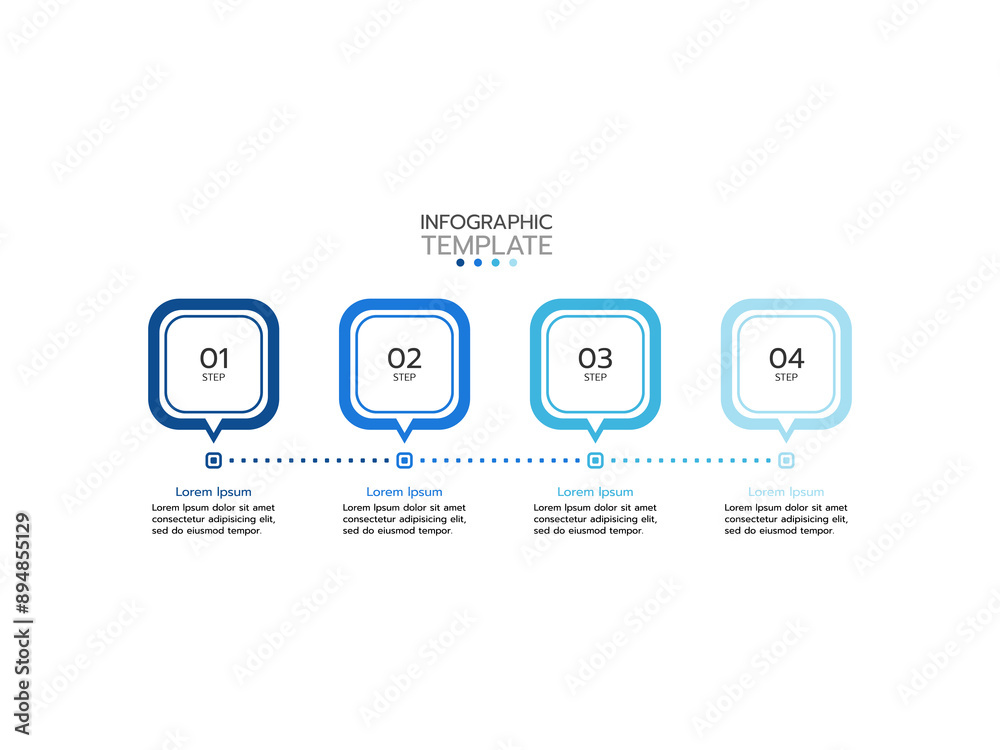 Timeline infographic template. 4 Step timeline infographics template ...