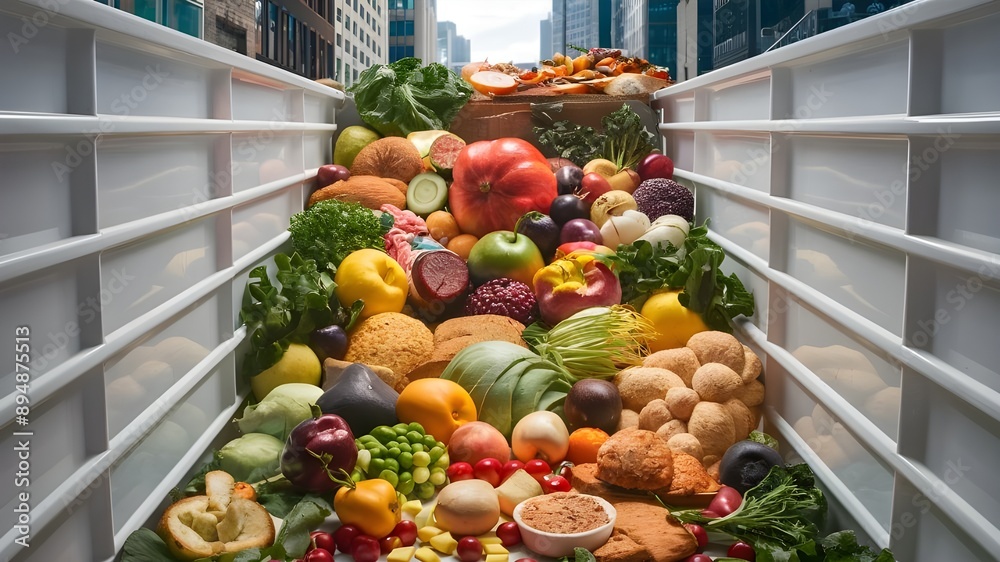Food Waste in a Dumpster: Perfectly Edible Food Highlighting the Issue ...
