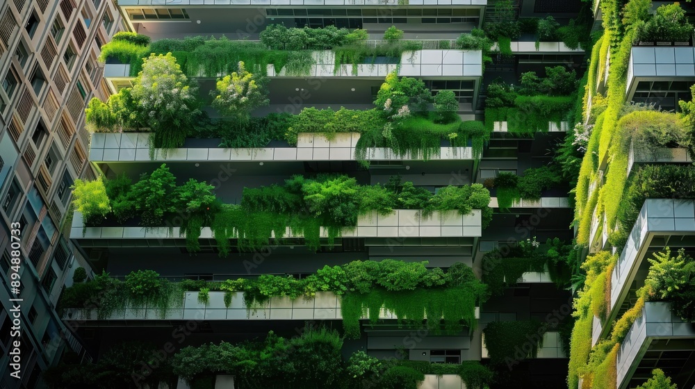 Foto de Generate a photo realistic image of urban green retrofitting ...