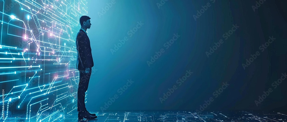 Personal goals achieved through independent execution, side view ...