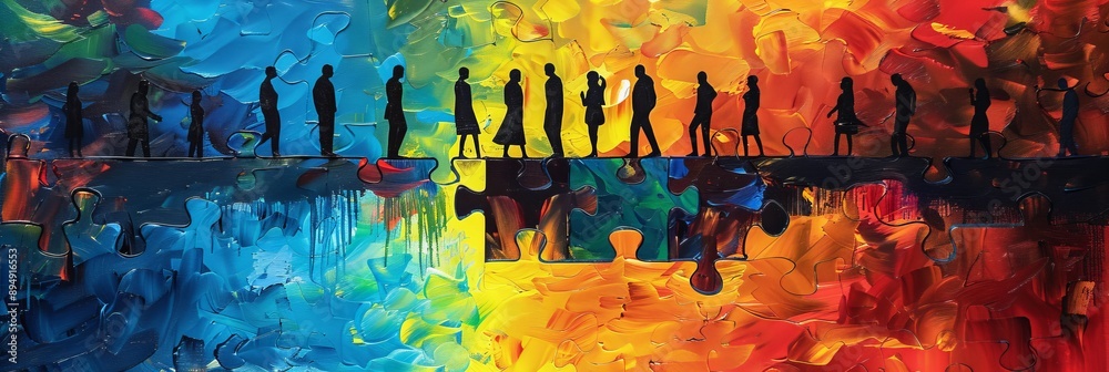 Connecting the Pieces: Abstract Art of Unity and Diversity - People ...