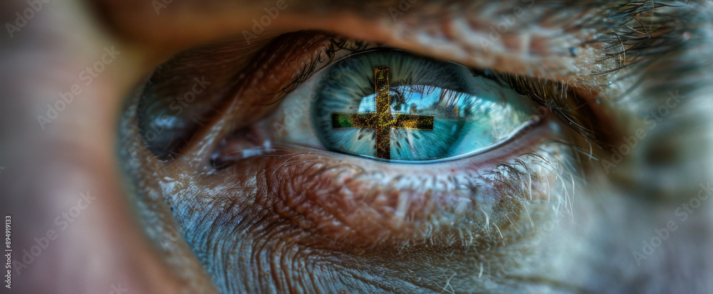 Faith in the Eye of the Beholder - Closeup photography of a Christian ...