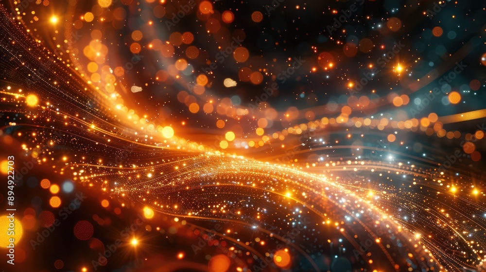 A celestial 3D scene where constellations form musical notes, the Milky ...