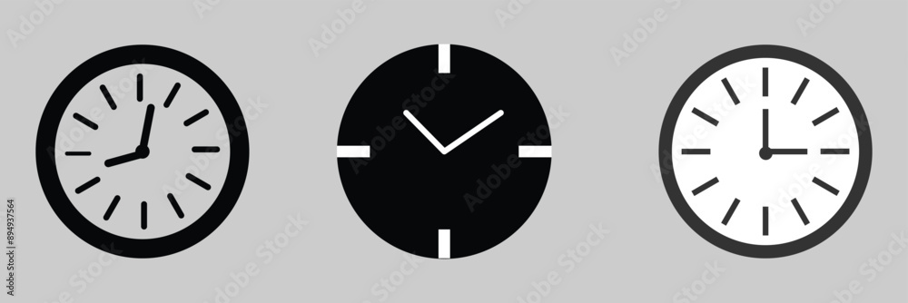 Simple clock icon. Time and Clock icons collection. Circle arrow icon ...