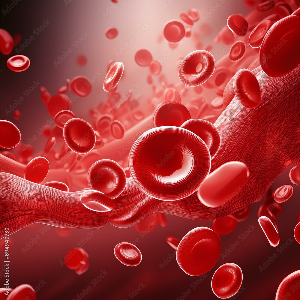 Blood cell red 3d background vein flow platelet wave cancer medicine ...