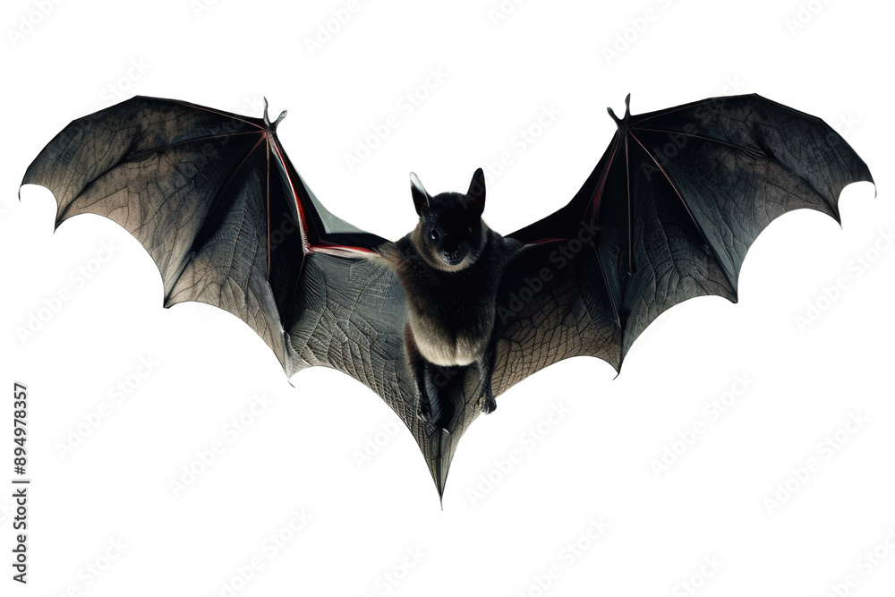 Flying Pipistrelle bat action shot of hunting animal transparent ...