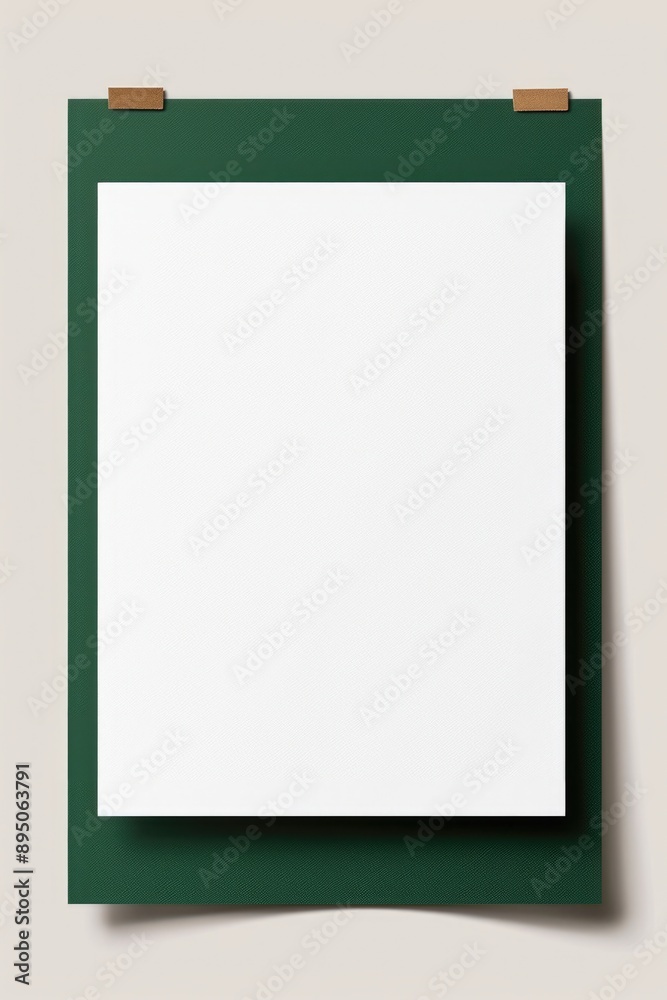 Green Letterhead Design. A4 Size Blank Paper Template with Copy Space ...