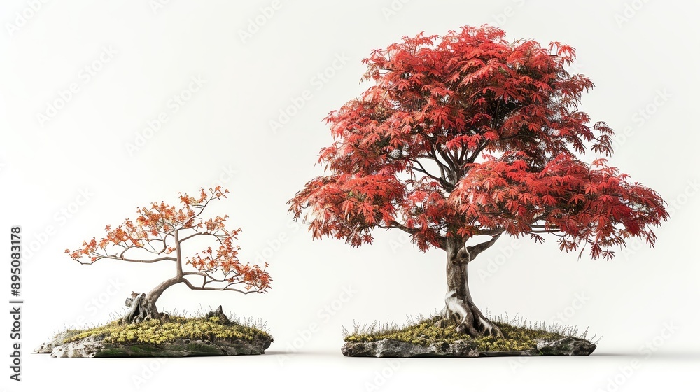 Japanese Maple tree from small plant to fullgrown compare difference ...