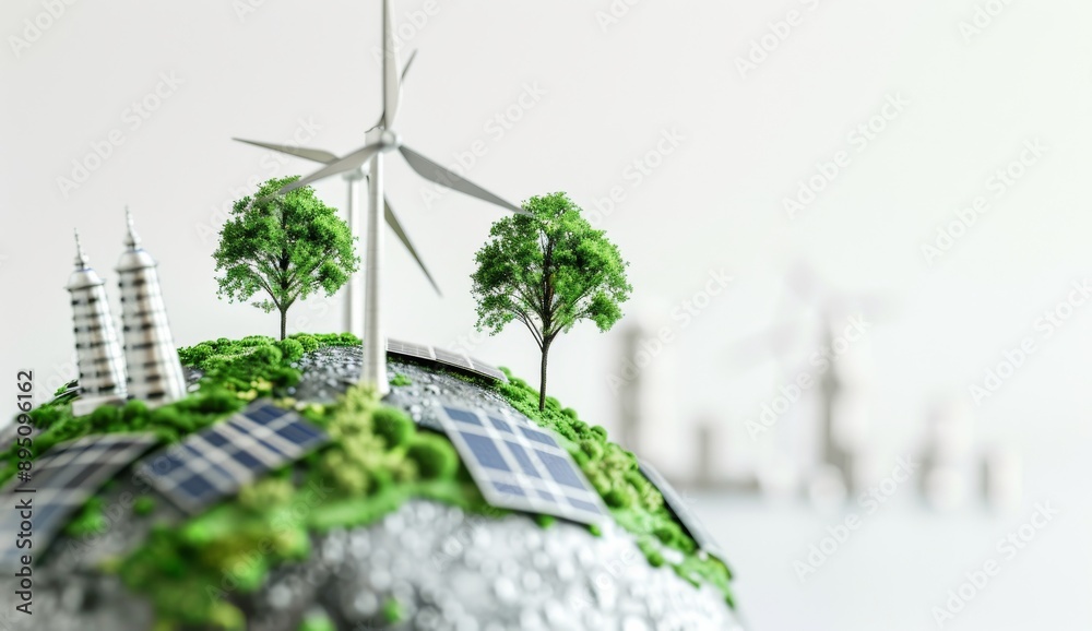 Exploring clean energy innovations like wind turbines, solar panels ...