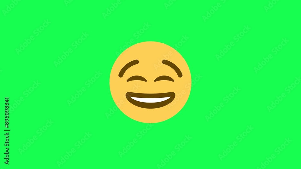 Laughing emoji animation with tears of joy on green screen, 4k chroma ...