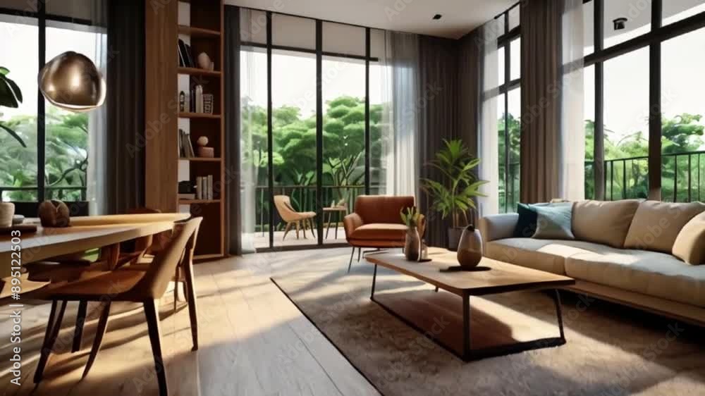 creation build up interior apartment modern tropical style with ...