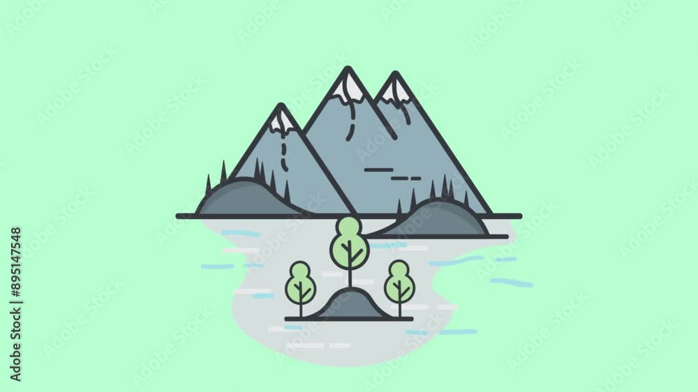 Mountain animations and 4k ultra HD motion video graphics Stock Video ...