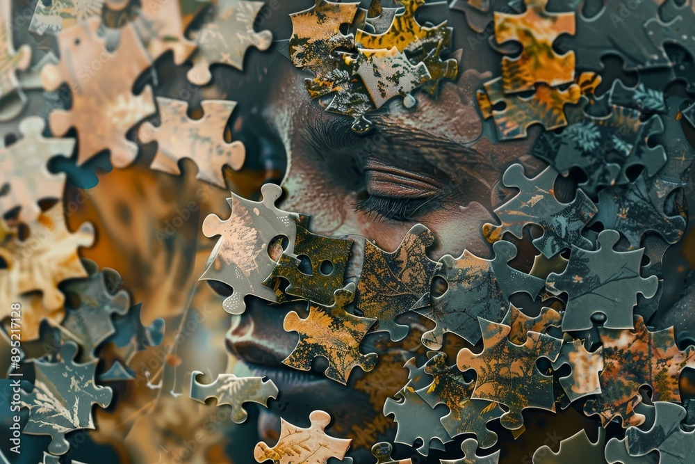 Poster Generative ai solving jigsaw puzzle by completing the missing ...