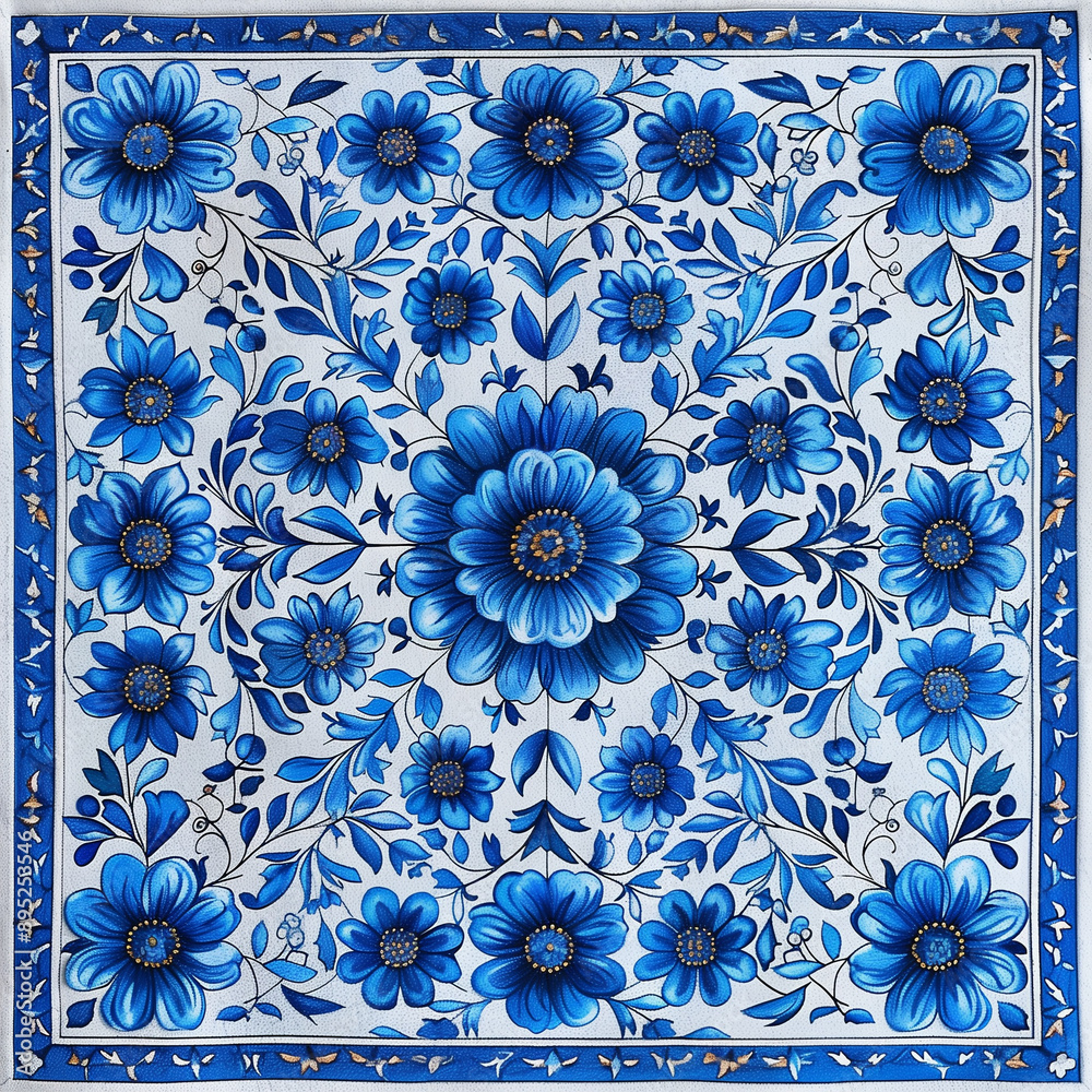 Motif floral antique avec pivoine dans un style historique inspiré de ...