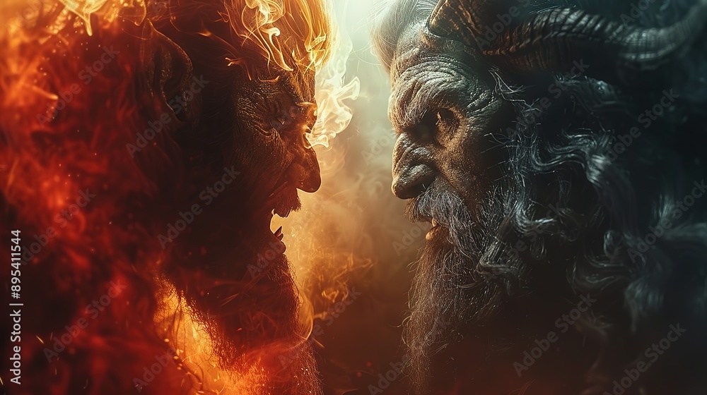 Nightmarish Vision: AI-Generated Picture of a Scary Demon and Furious ...