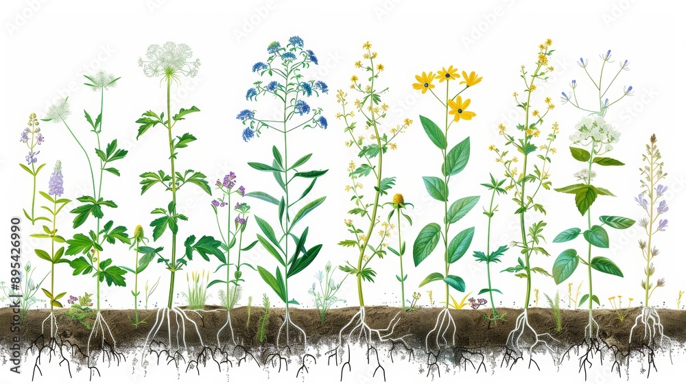 A diagram showing the molecular pathways of a herbicide in a plant ...