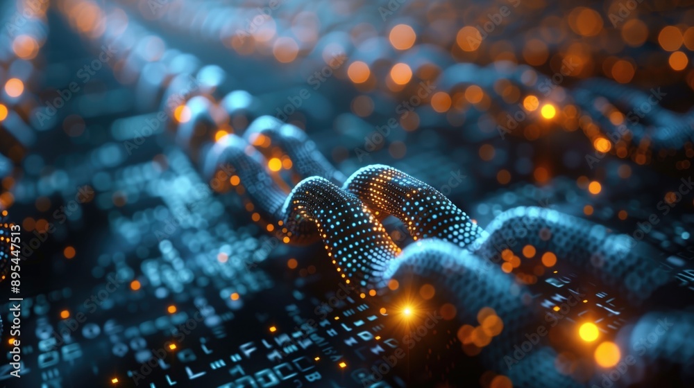 Artificial Intelligence Concept: Abstract representation of AI algorithms and machine learning ...