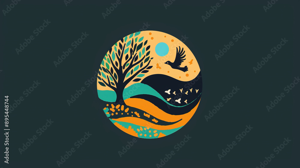 A logo of the world nature conservation day, blank space for text, copy ...
