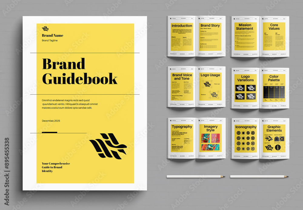 Brand Guidebook Template modèle Stock | Adobe Stock