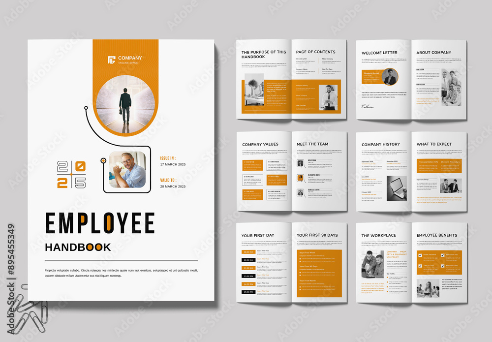 Employee Handbook Template Stock Template | Adobe Stock