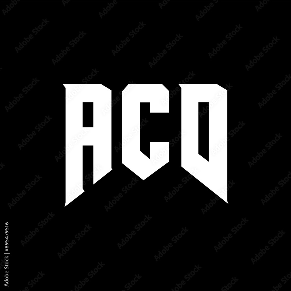 ACD letter logo design for technology company. ACD logo design black ...
